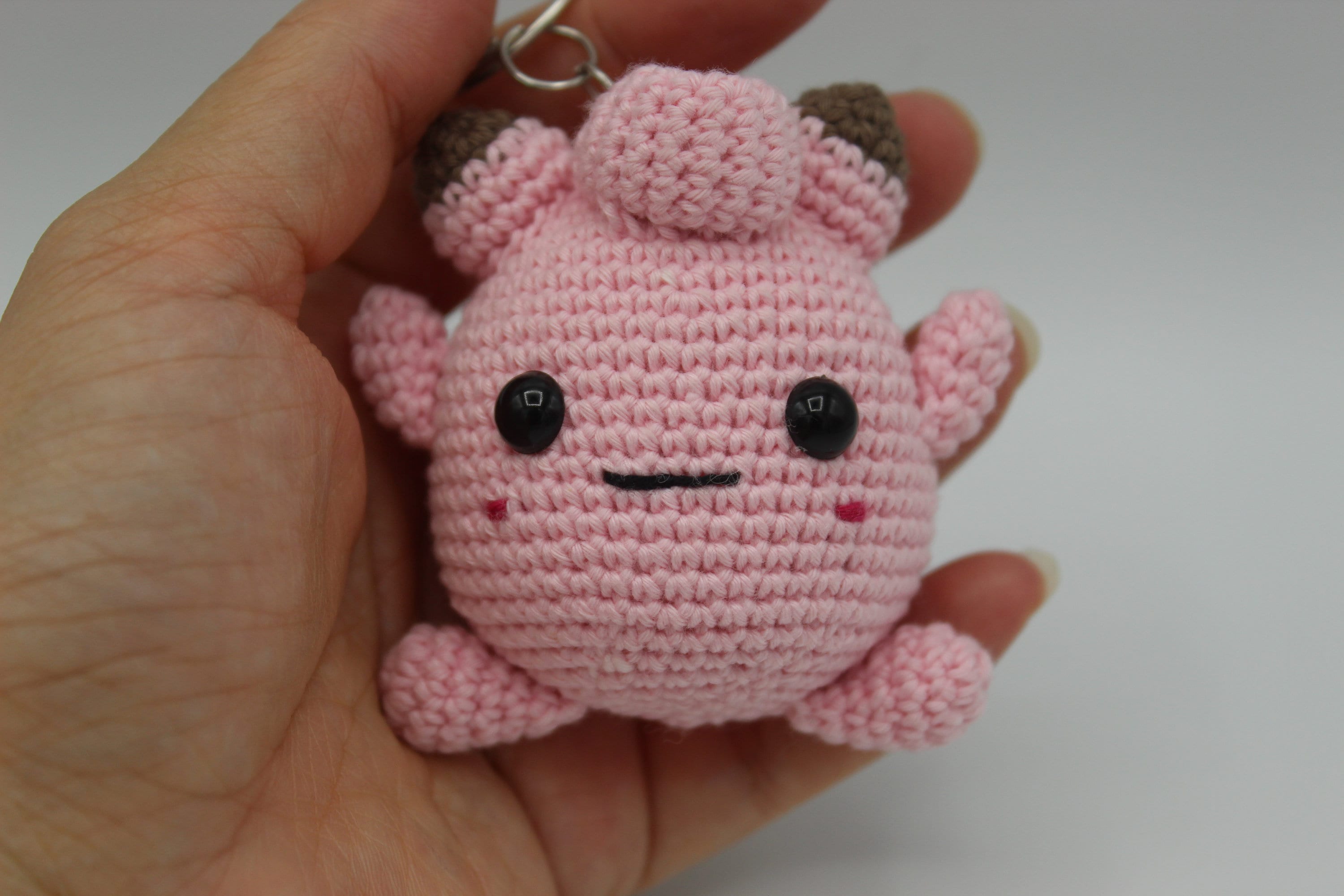 Handmade Pokemon Clefairy Keychain Pokémon amigurumi - Etsy