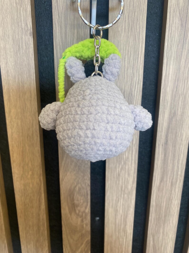Crochet Amigurumi Totoro With Soot Sprite Keychain: Handmade Plush ...