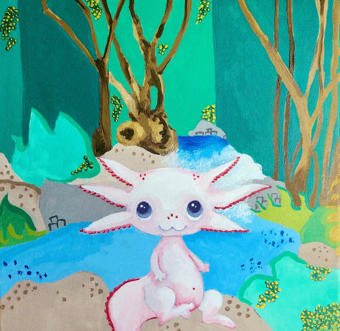 Axolotl Painting - Etsy
