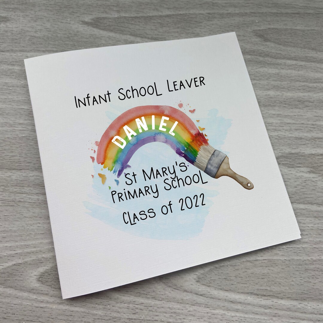 School Leaver Card | Personalised School Leaver Gift | Nursery Leaver ...