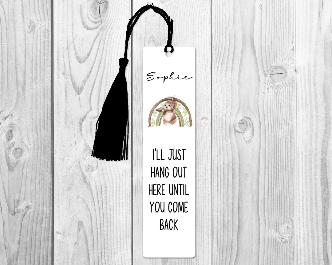 Sloth Gift | Personalised Bookmark | Personalised Sloth Bookmark - Etsy UK
