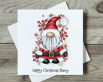 Personalised Gonk Christmas Card for Grandson Gonk Christmas - Etsy