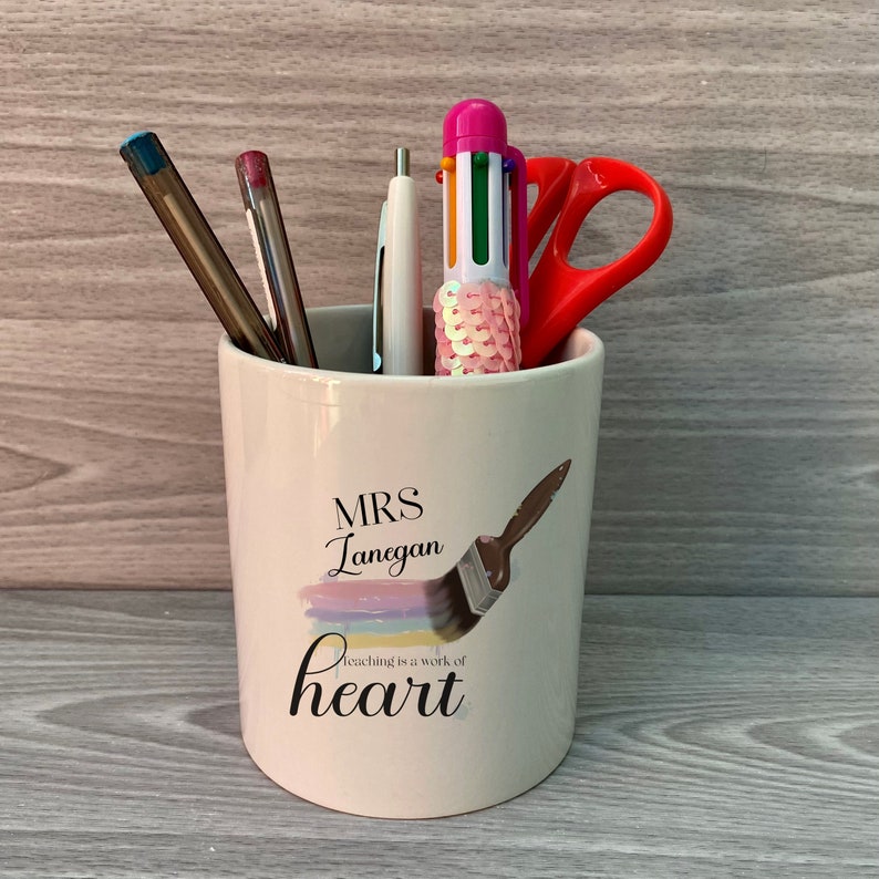 Teacher Gift | Rainbow Pen Pot | Teacher Thank You | Headteacher Gift ...