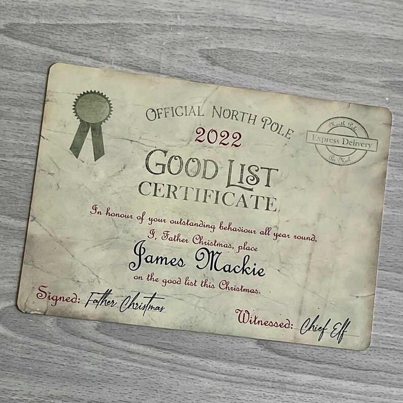 Personalised Vintage Letter From Father Christmas | Personalised Nice ...
