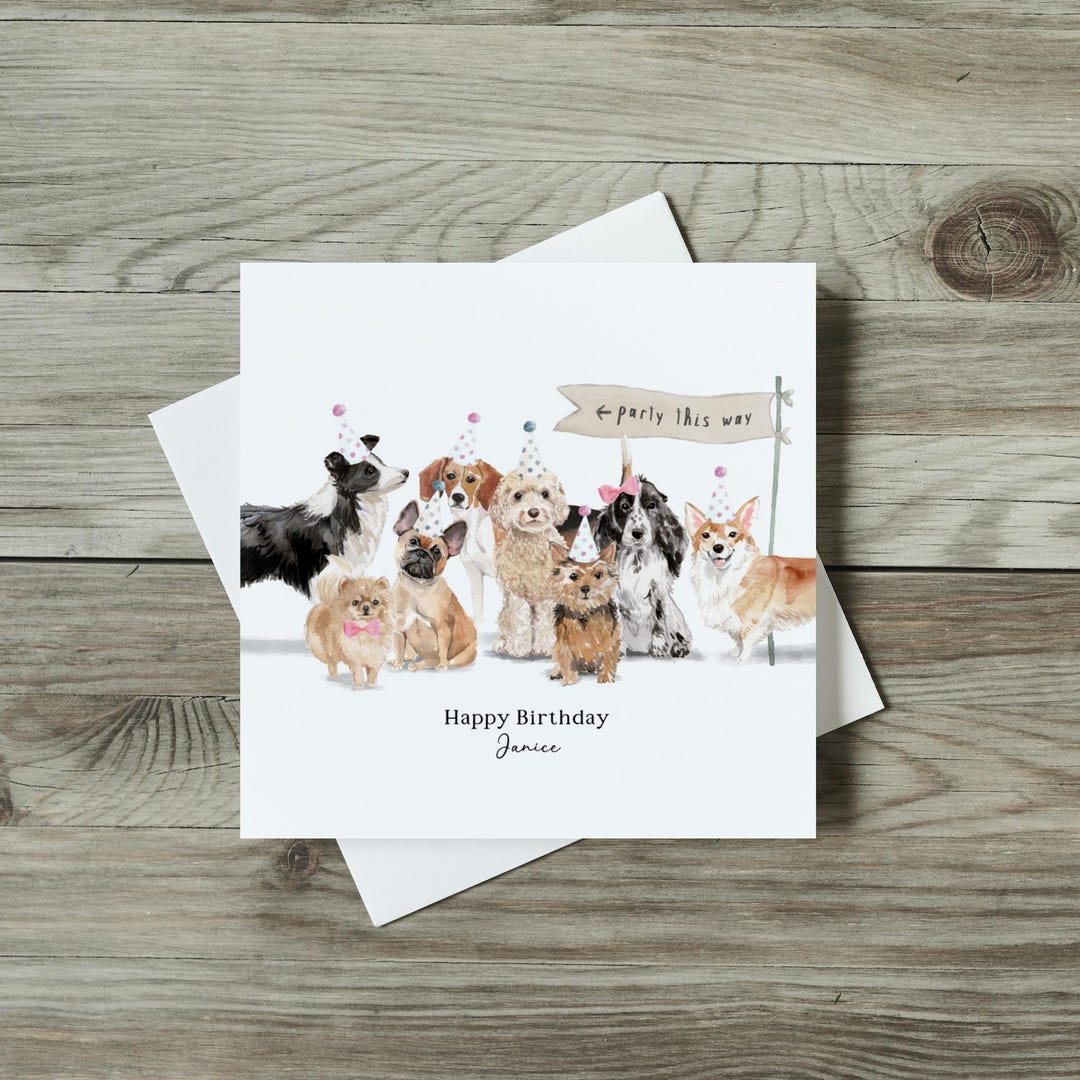Personalised Birthday Card | Personalised Dog Card | Personalised Dog ...