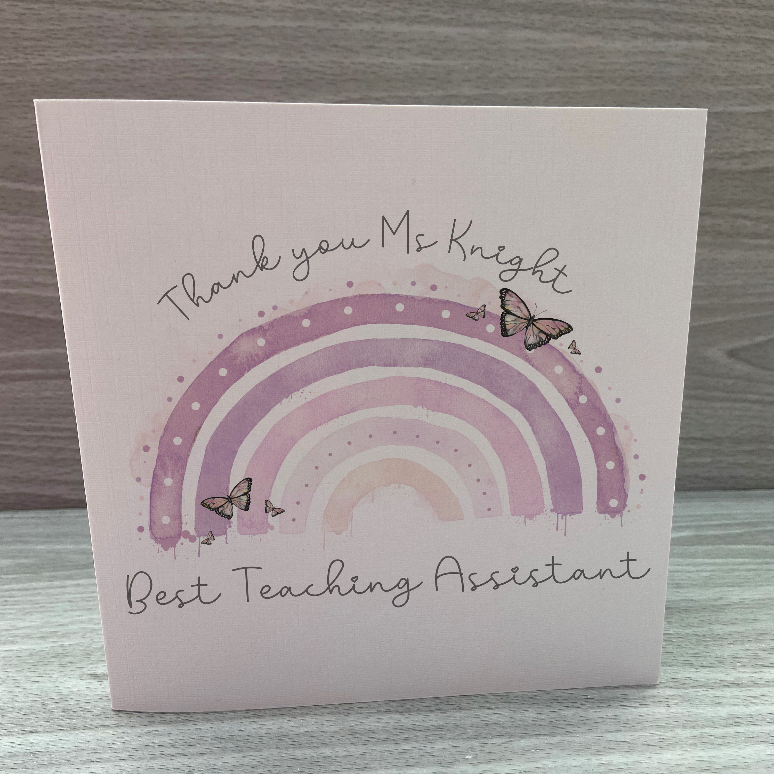 Teacher Gift Rainbow Card Teacher Thank you Headteacher | Etsy