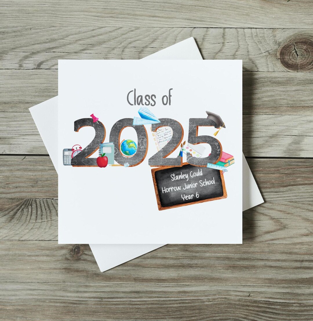 School Leaver Card | Personalised School Leaver Gift | Class of 2025 - Etsy