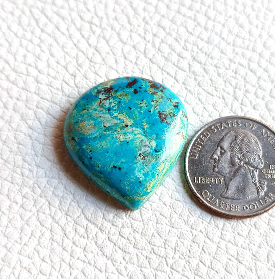 Natural Blue Shattuckite Azurite Cabochon Gemstone Heart Shape Earth ...