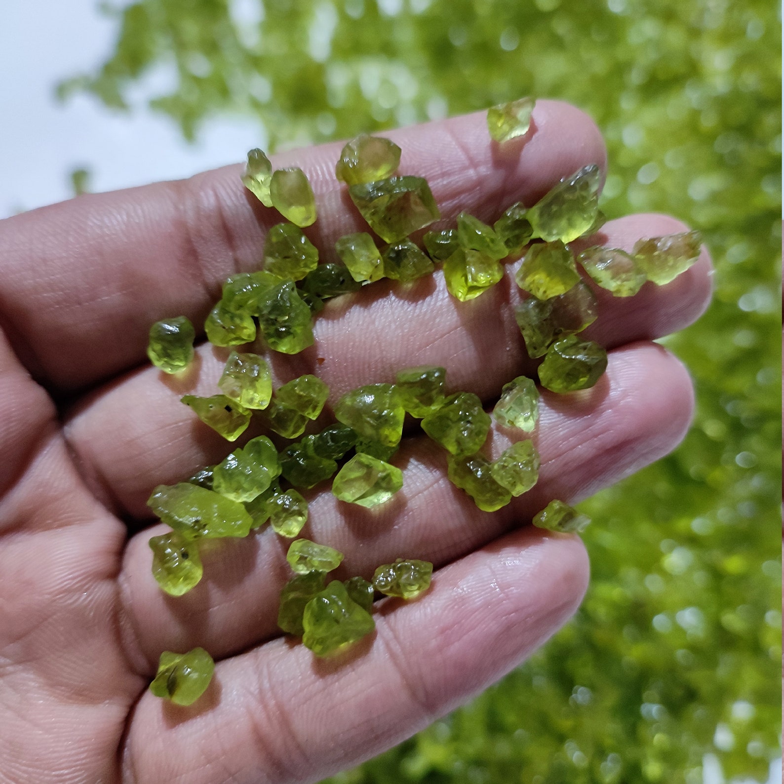 Variation Natural Green Peridot Rough Raw Peridot Dark - Etsy