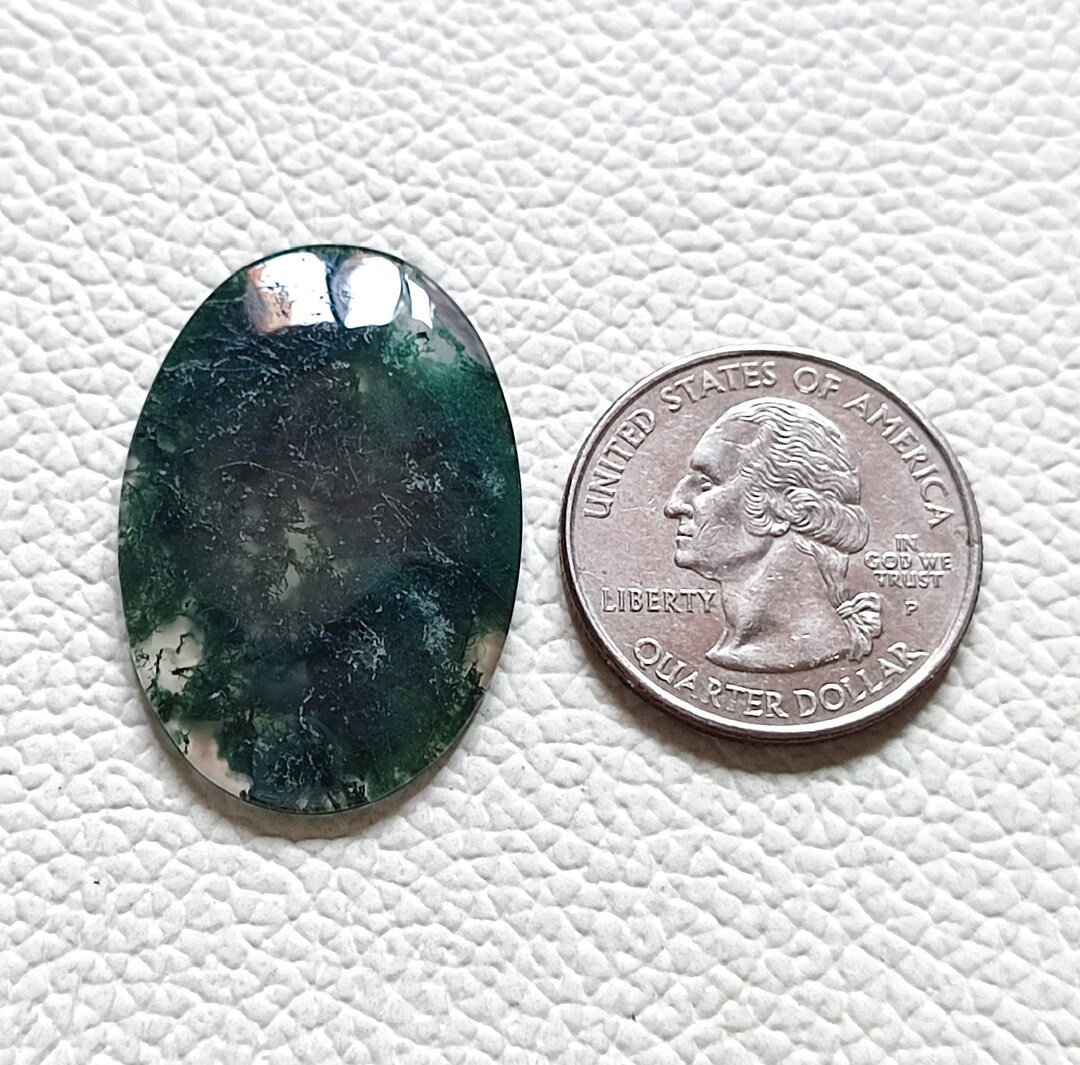 01 Pcs Fine Quality Natural Moss Agate Cabochon Gemstone for Making ...