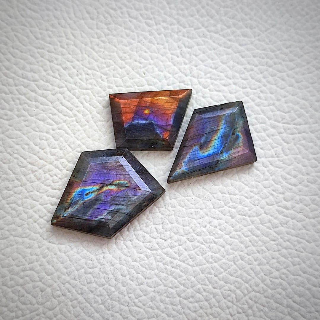 37.30cts Big Multi Purple Labradorite Gemstone Natural Spectrolite ...