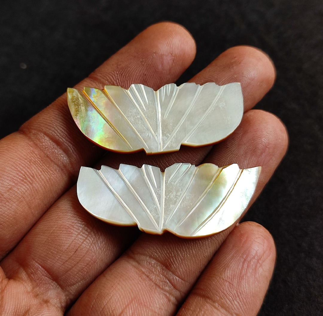 100% Natural Fancy Shape Rainbow Shade Nacre| Mother of Pearl Carved ...