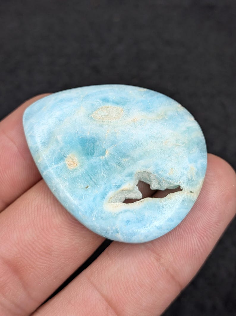 01pcs AAA Natural Blue Aragonite Druzy Pear Shape Hand Polished Loose ...