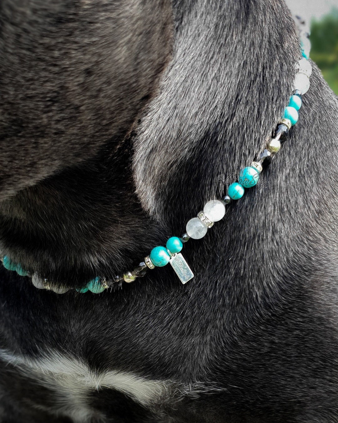 Staffy Pitbull Amstaff Beaded Necklace Collar Chain Neckwear in ...