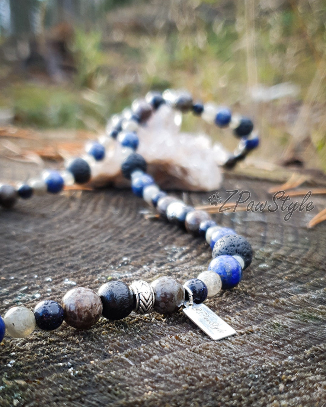 Beaded Necklace Jewellery for Dogs Staffy Collar Pitbull Amstaff Bully ...