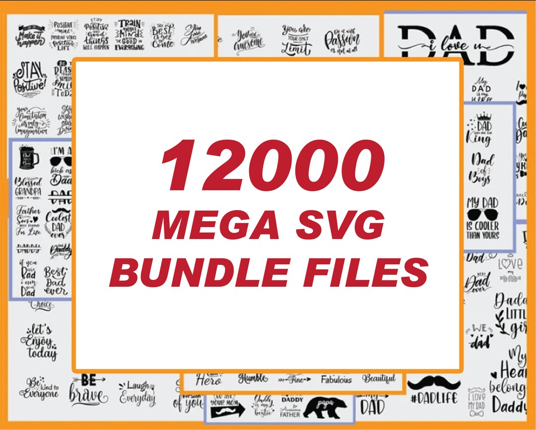12000 Mega Svg Bundle, Mega Massive SVG Files Cricut Bundle Laser Cut ...