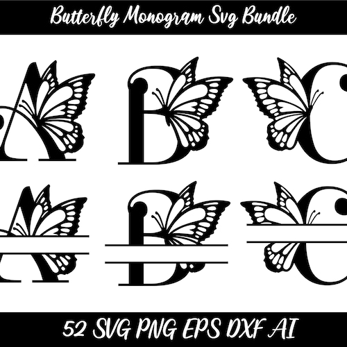 Fancy Monogram Letters SVG Cut Files for Cricut Fancy - Etsy Canada