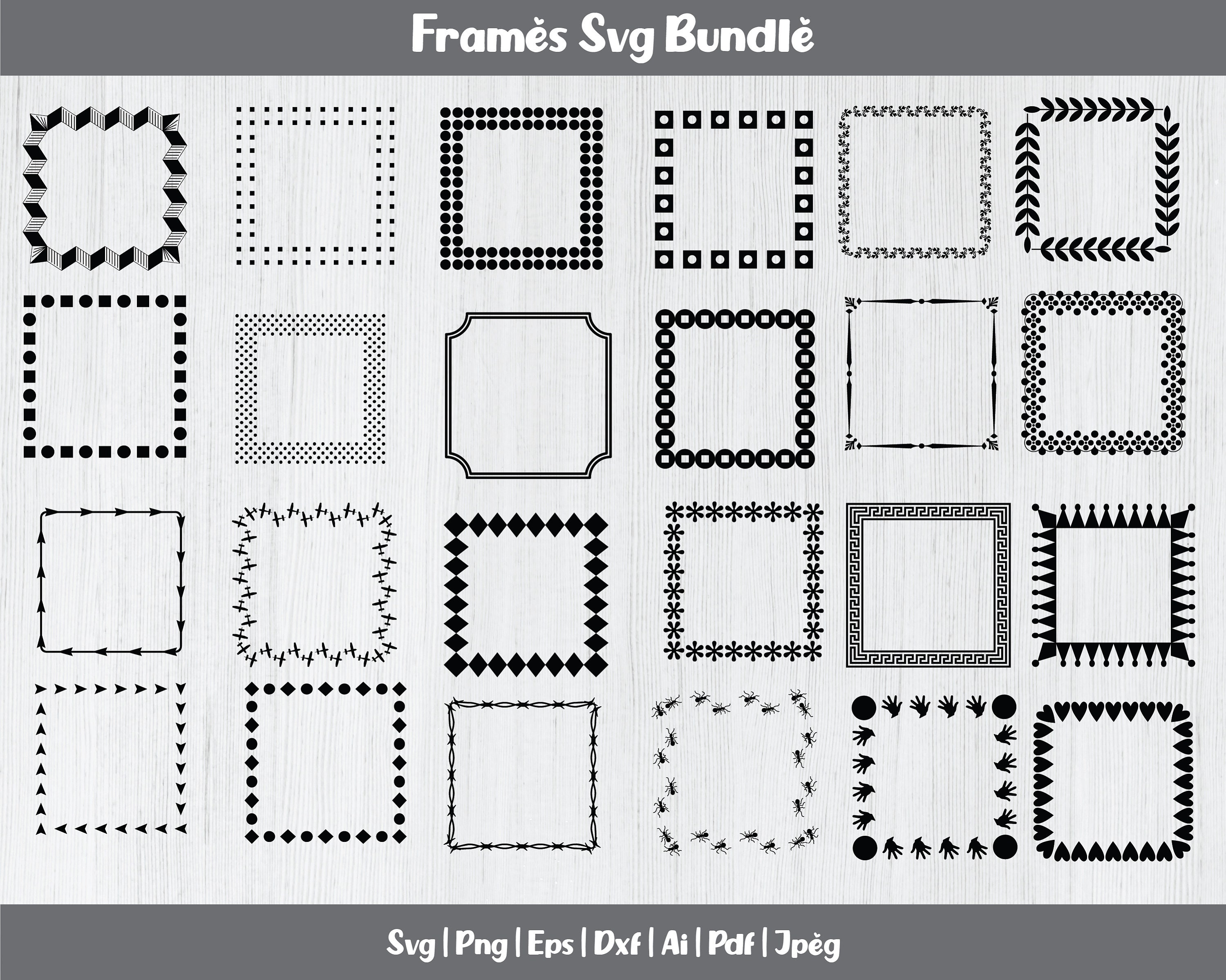 Square Frame SVG Bundle Square Frame SVG Square Frame | Etsy