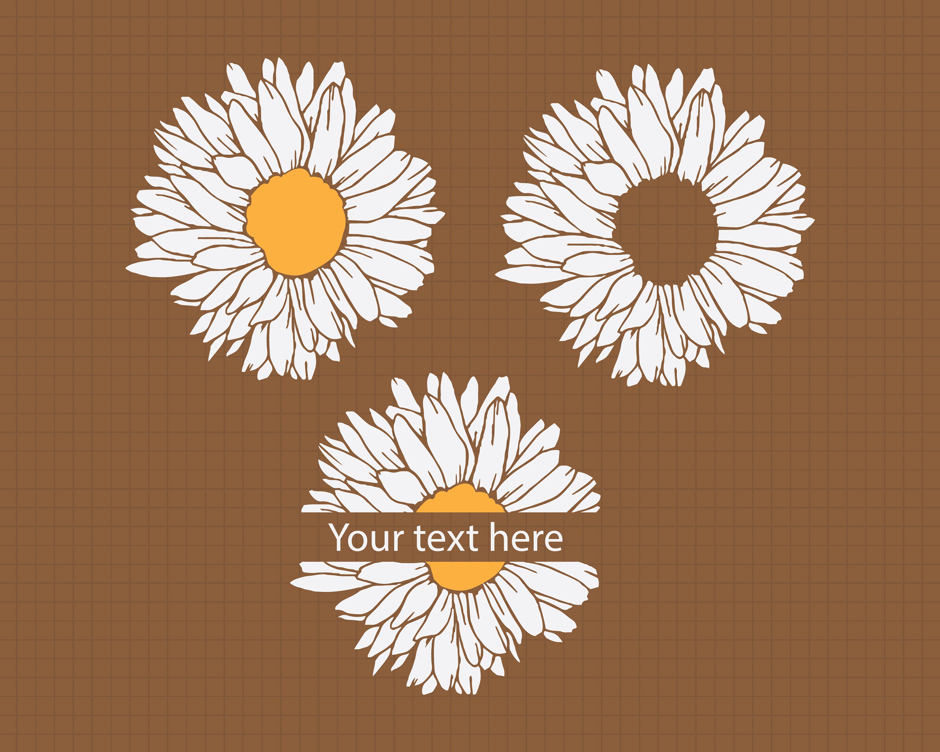 Daisy svg bundle Daisy flower svg bundle Daisy monogram svg | Etsy