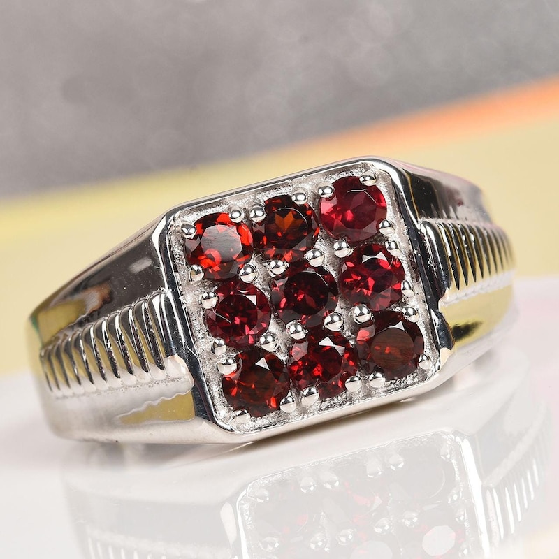 Mens Garnet Ring - Etsy