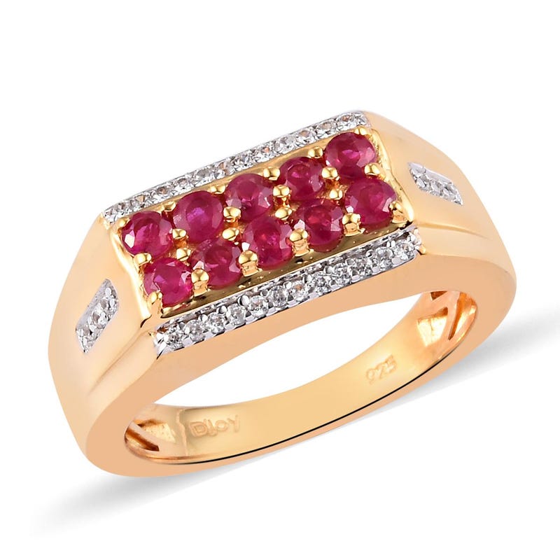 Ruby Gold Ring - Etsy