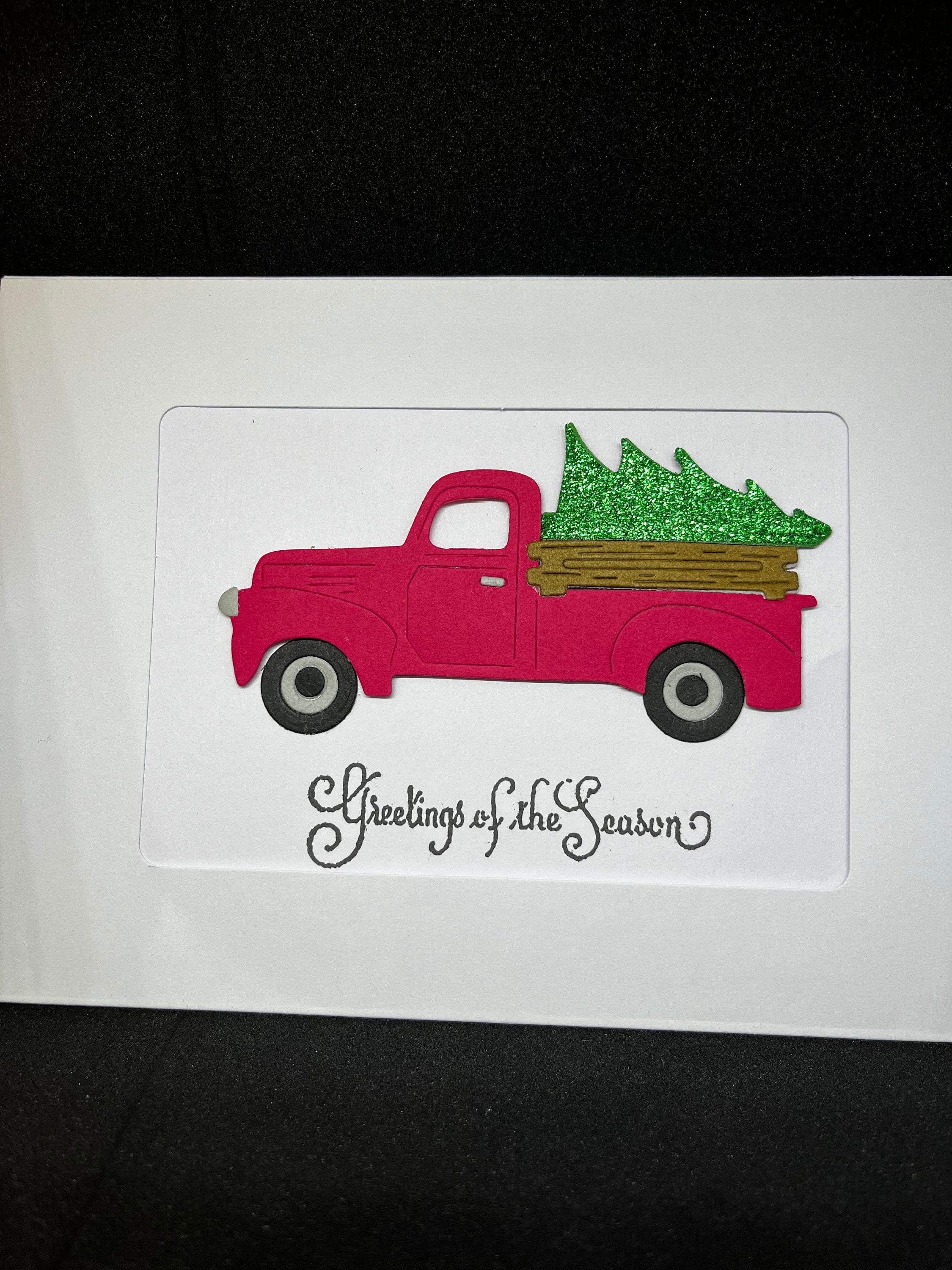 RED TRUCK Christmas Cards - Etsy