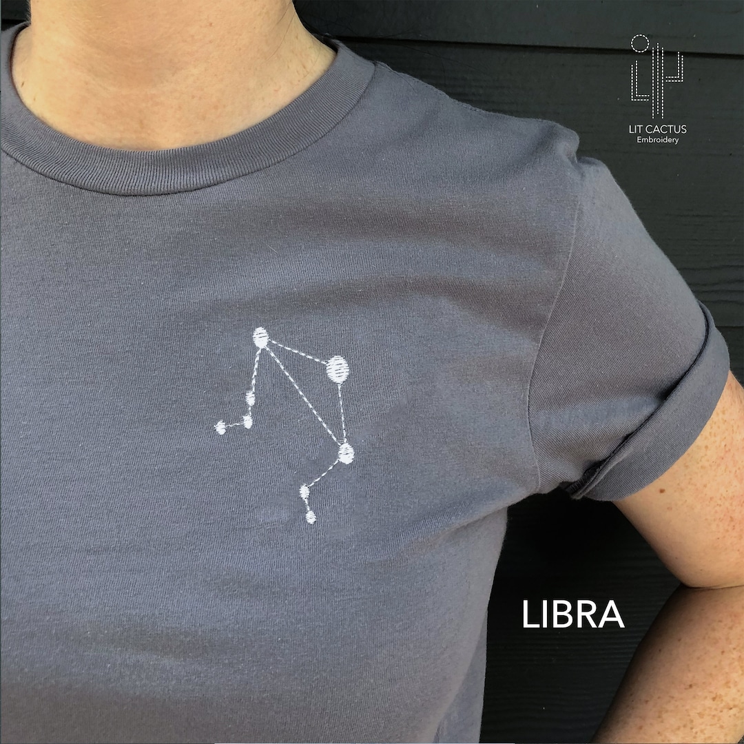 Zodiac Embroidered Shirt, Astrology Shirt, Constellation, Gift for Him ...