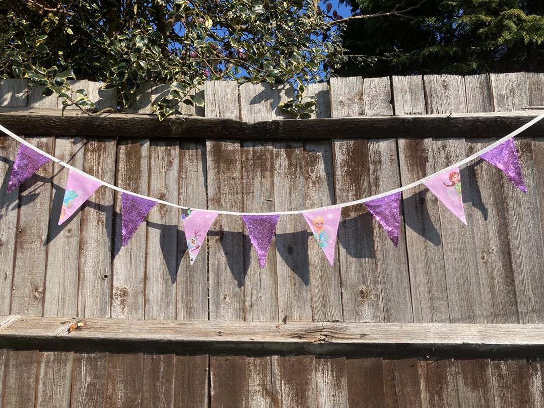 Elsa Bunting / Frozen Bunting, Sequin Bunting/ Lilac Bunting/ Frozen ...