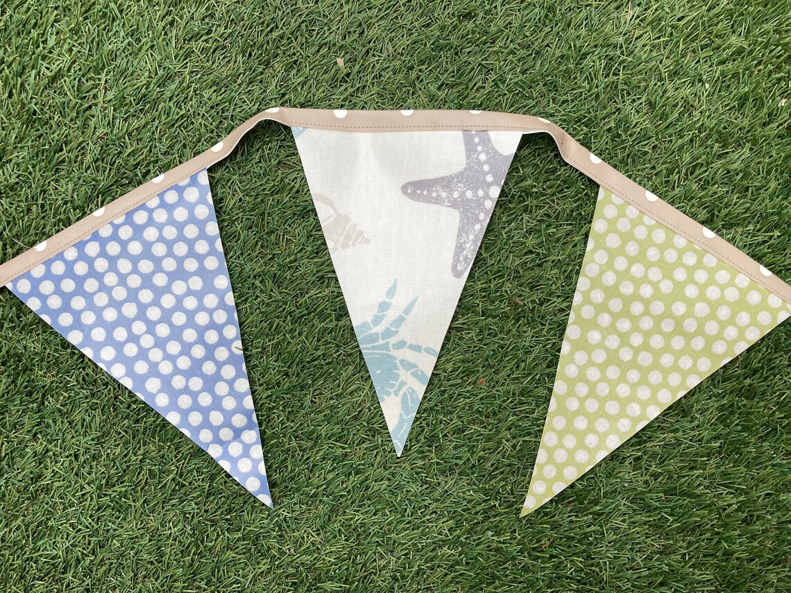 Seaside Bunting/ Beach Bunting/ Oilcloth Bunting/ Wipeable - Etsy UK
