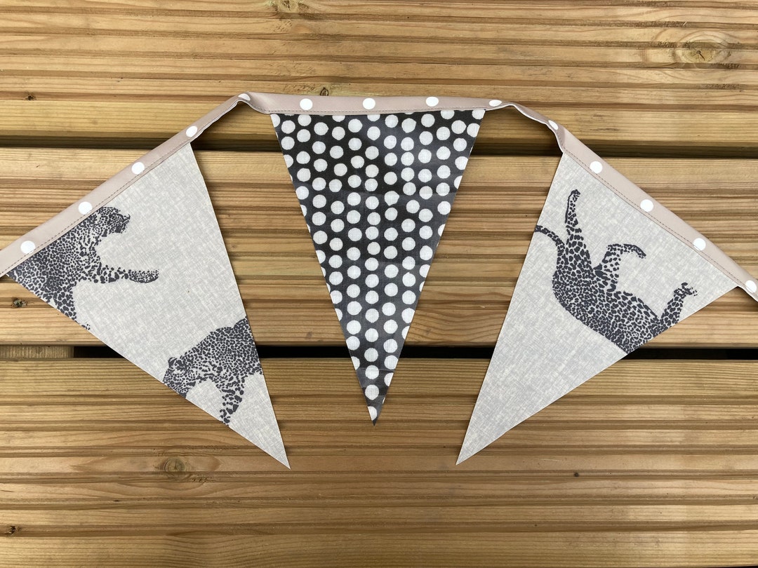 Leopard Bunting/ Leopard Print Bunting/ Garden Bunting/ Waterproof ...