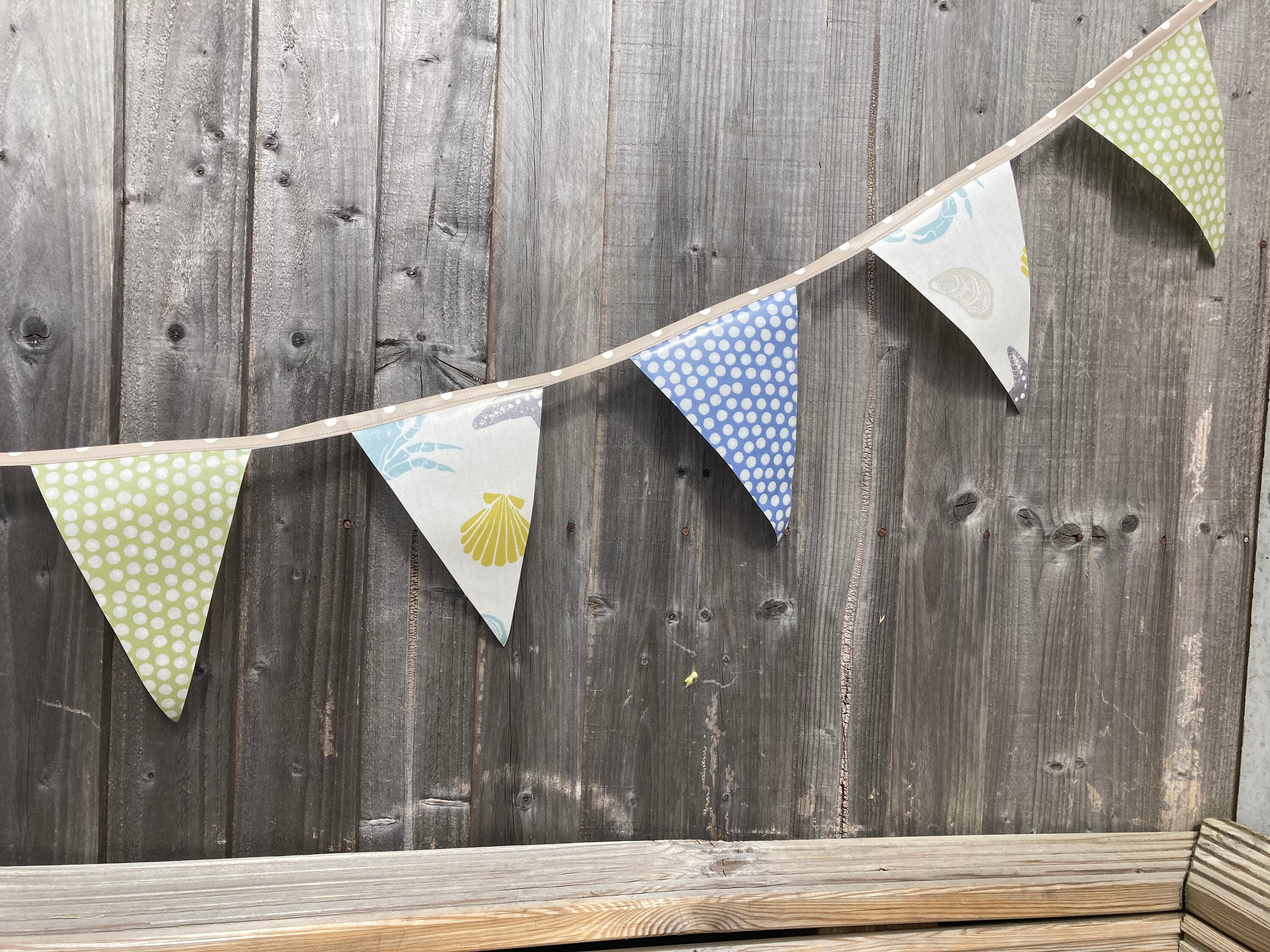 Seaside Bunting/ Beach Bunting/ Oilcloth Bunting/ Wipeable - Etsy UK