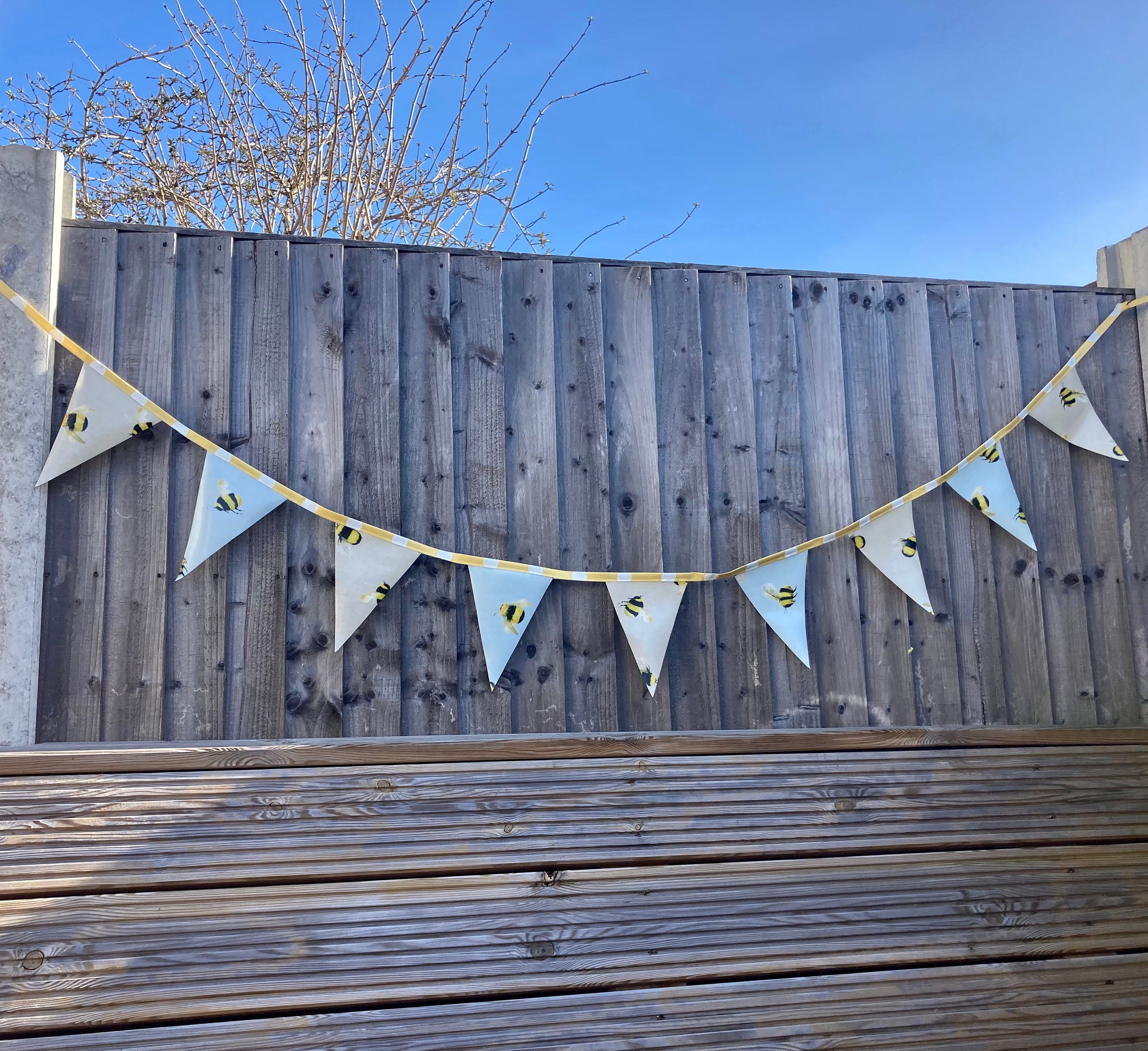 Bee Bunting/ Bee Oilcloth Bunting Waterproof Bee Bunting/ PVC | Etsy