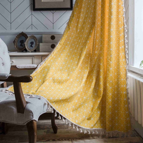 Yellow Curtains - Etsy