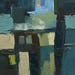 Modern Blue Abstract Texture Oil Painting – Deep Palette Knife Artwork ...