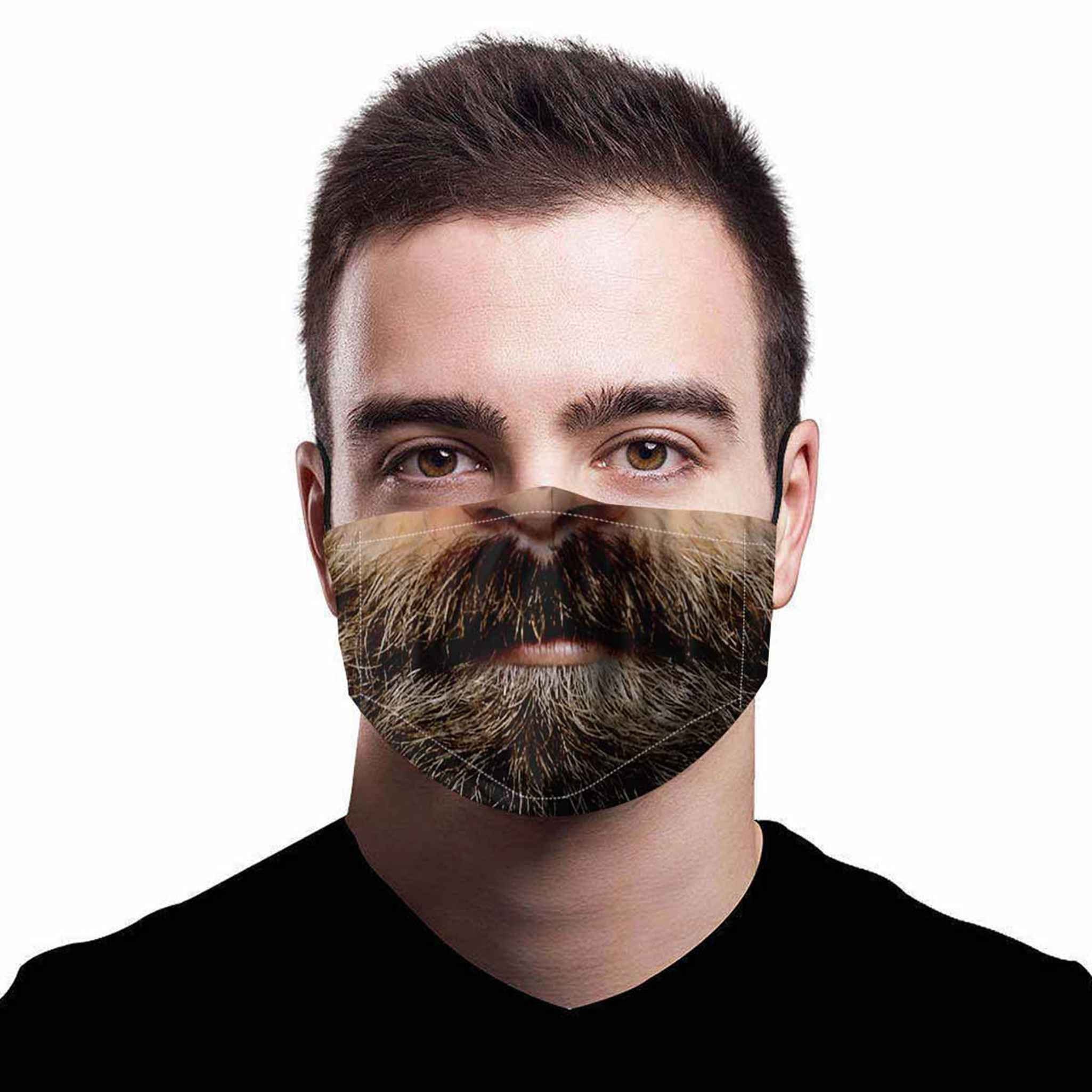 Moustache Man Face Mask Funny Washable Face Mask Reusable | Etsy
