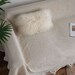 Sofa Throw Blanket, Beige Couch Throw, Bohemian Knitted Blanket,throw ...