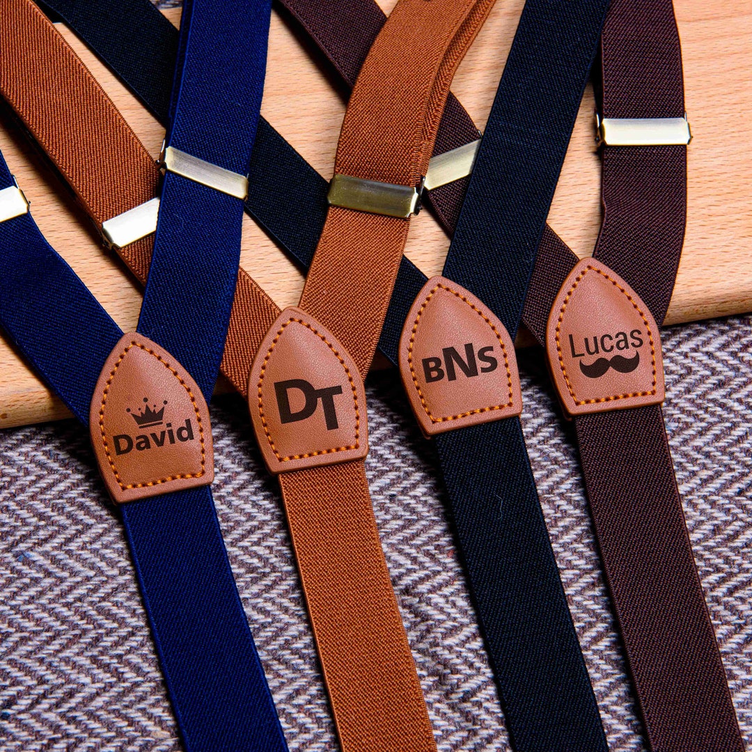 Custom Groomsmen Suspenders - Personalized Suspenders - Gift for Men ...