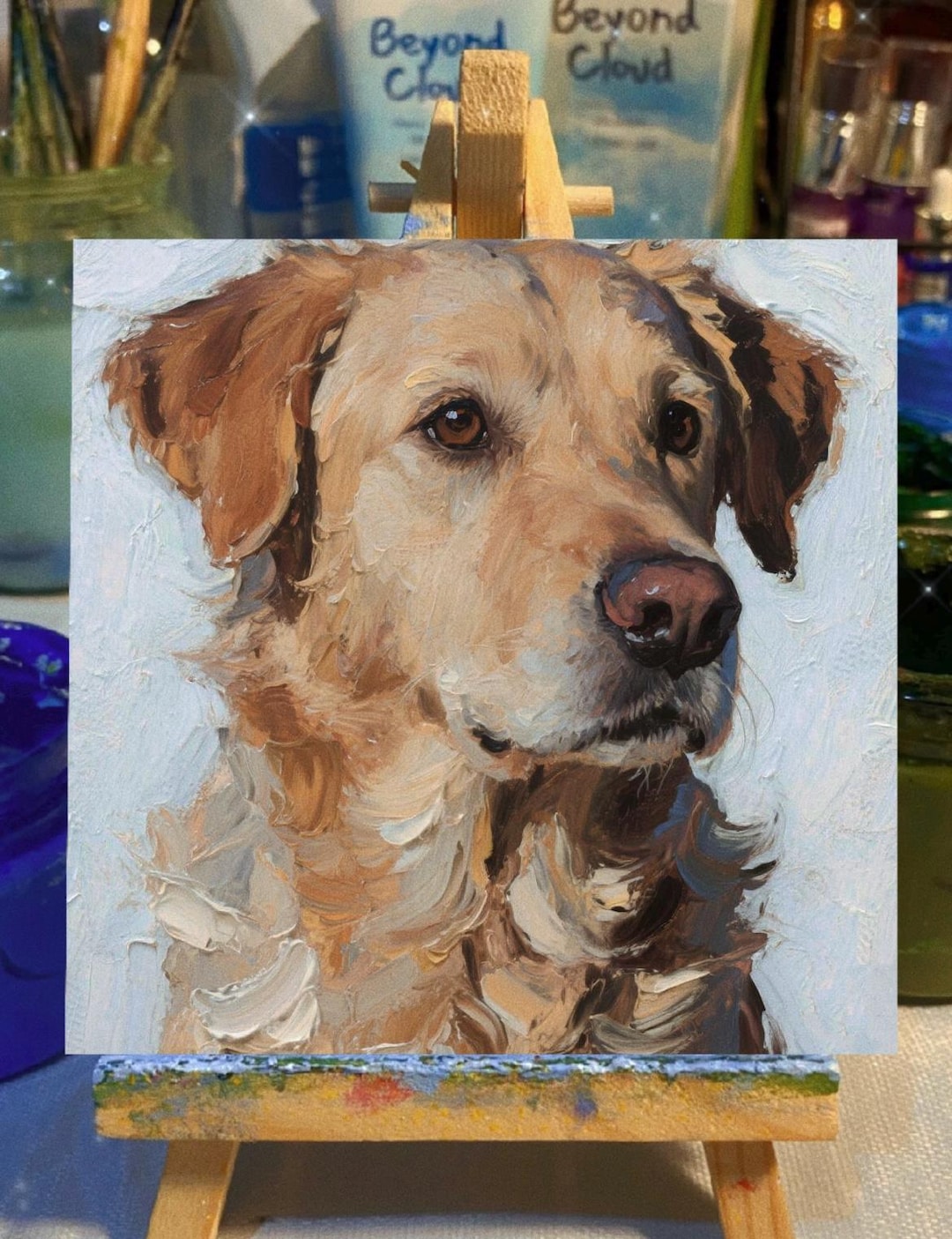 Custom Pet Portrait Oil Painting | Hand-painted From Photo-dog, Cat, or ...