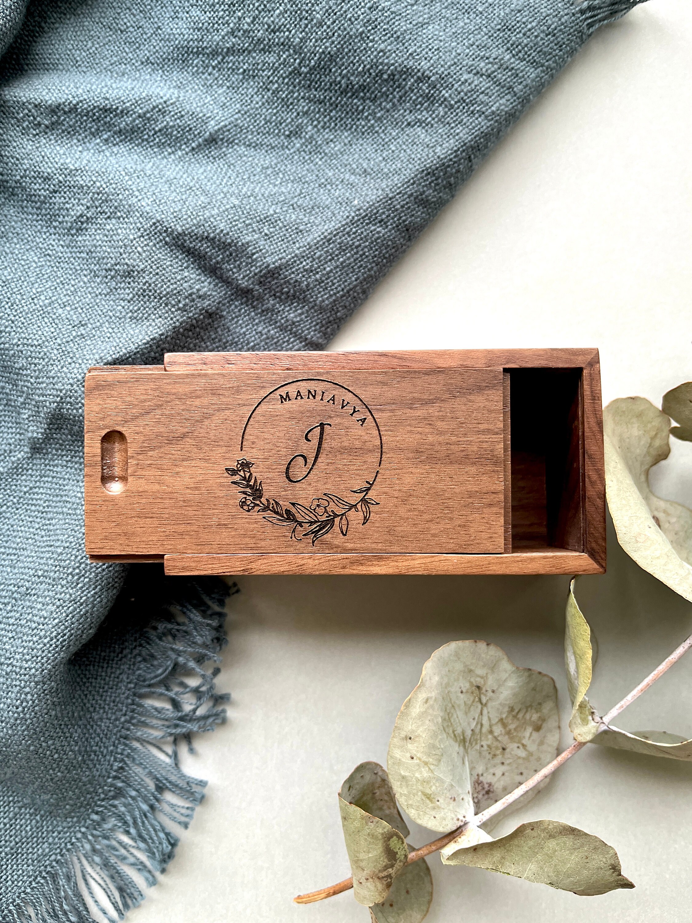 Customised Wooden Box, Personalised Small Wooden Box, Engraved Wooden ...