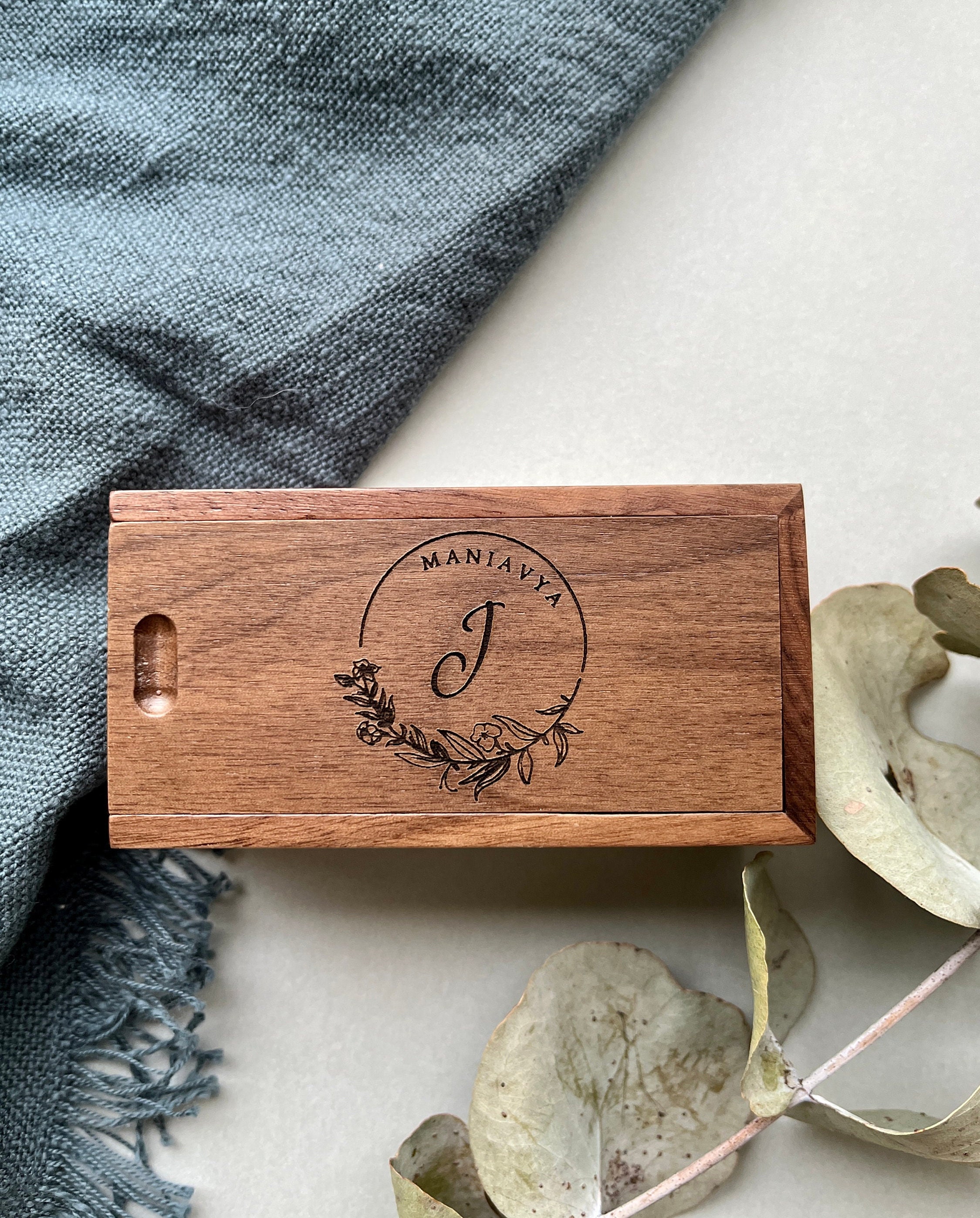Customised Wooden Box, Personalised Small Wooden Box, Engraved Wooden ...