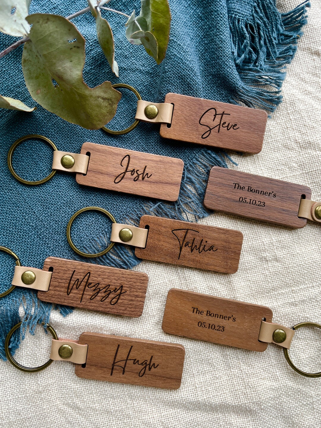 Bridal Party Gifts, Gifts for Bridesmaids, Wooden Keychains, Wooden ...
