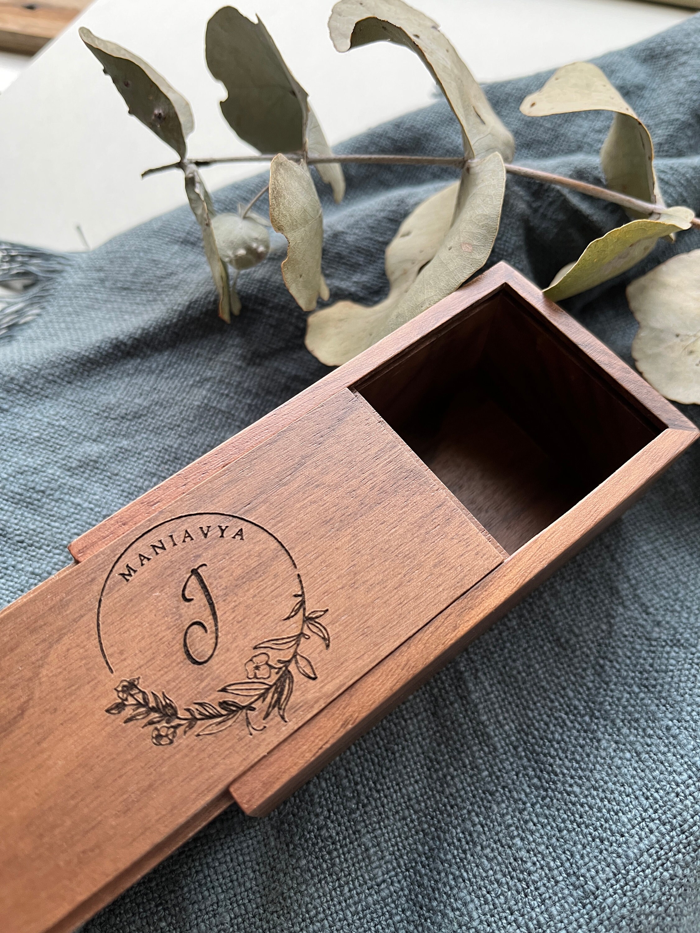Customised Wooden Box, Personalised Small Wooden Box, Engraved Wooden ...