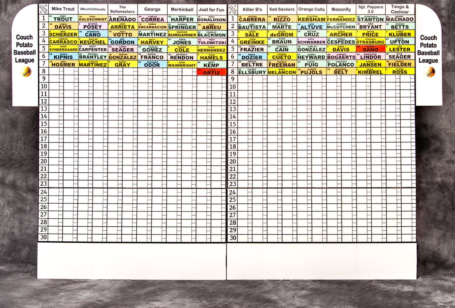 2026 Fantasy Baseball Standing Draft Board: 800+ Player Labels, Draft ...