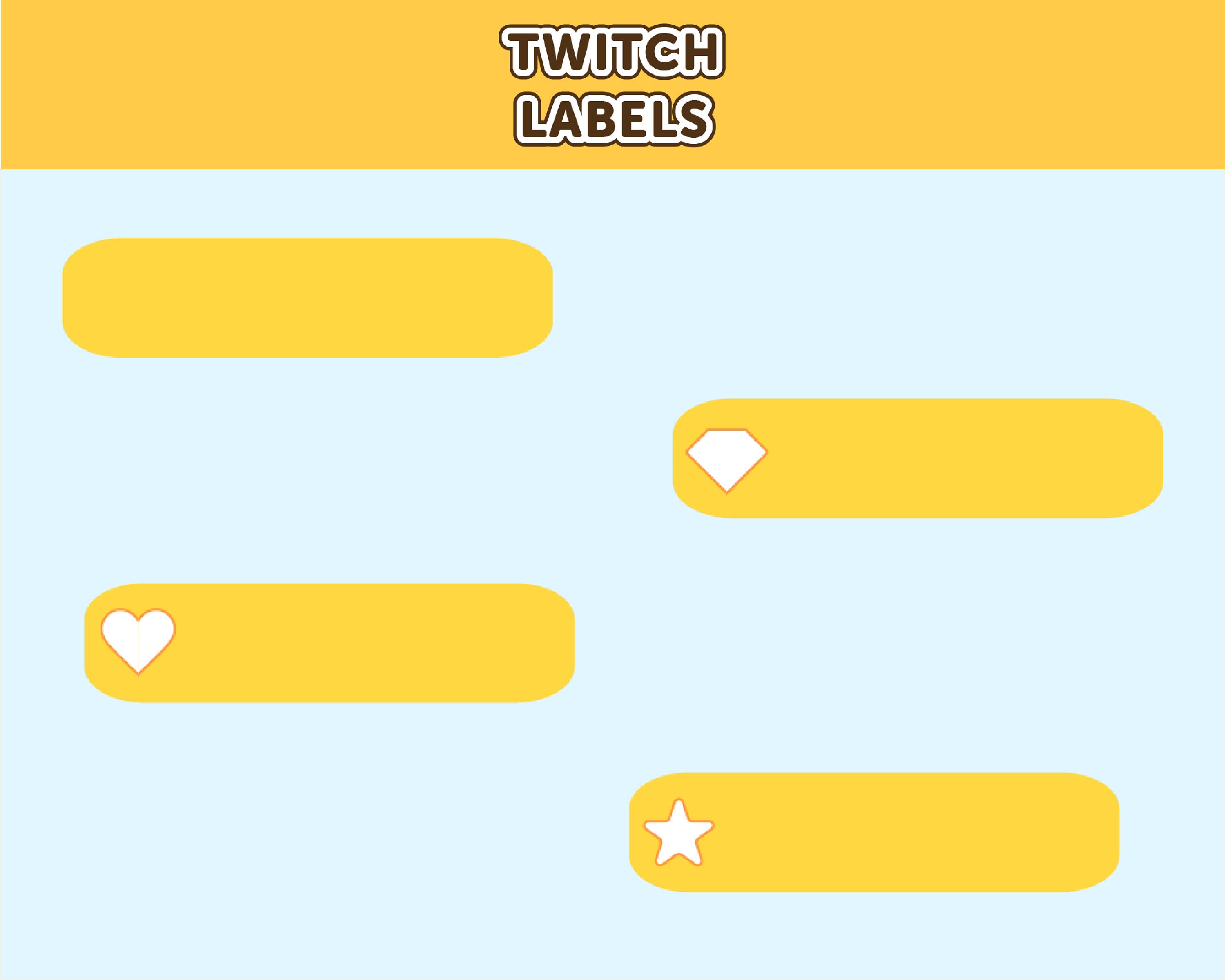 Twitch Overlay Package | Kawaii Honey Bee Theme | Chat Box, Labels ...