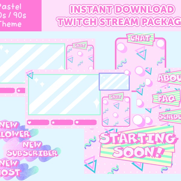 Twitch Overlay 90s - Etsy