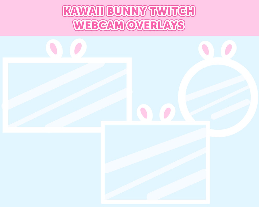 Kawaii Bunny Rabbit Webcam Overlay Frame for Twitch Gaming - Etsy