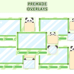 Twitch Overlay Package | Kawaii Panda Theme | Chat Box, Panel, Alert ...