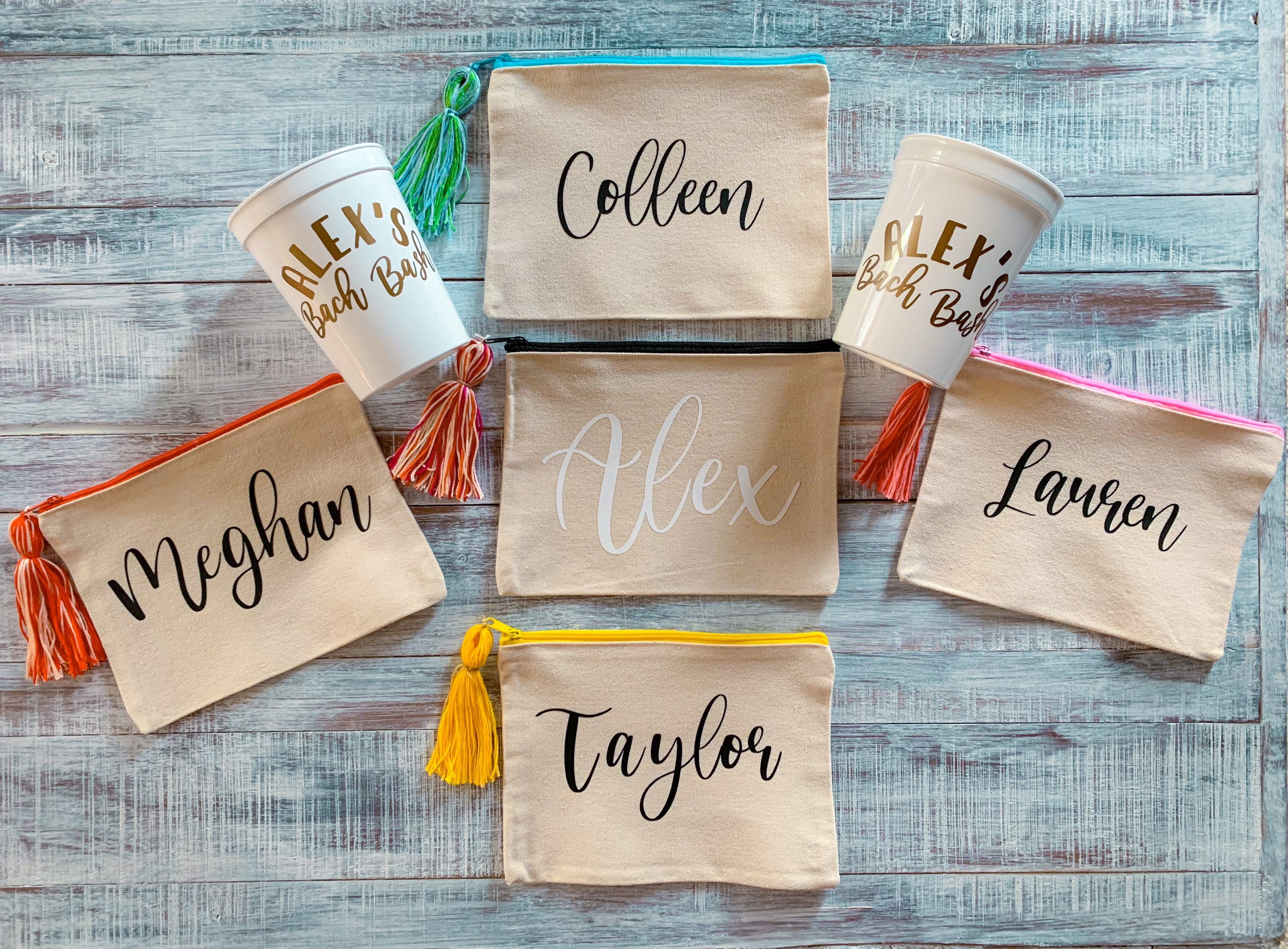 Bachelorette Party/bridesmaid/girls Trip/makeup Bag/party Favor/custom ...