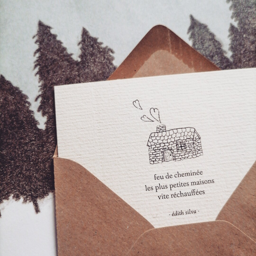 Haiku Card Little Houses - Etsy