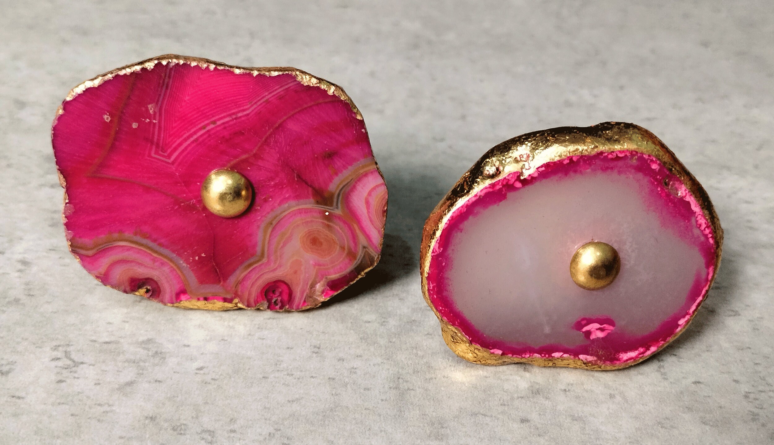 Pink Agate Stone Knobs Decorative Knob Drawer Pulls Stone | Etsy